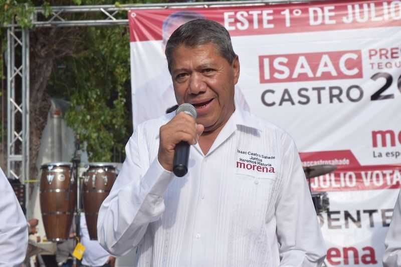 Abanderado por MORENA Isaac Castro arranca campaña en Tequisquiap...